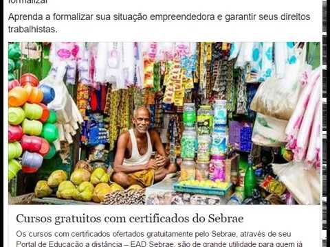 Curso gratuito do Sebrae - Microempreendedor individual: Como se formalizar