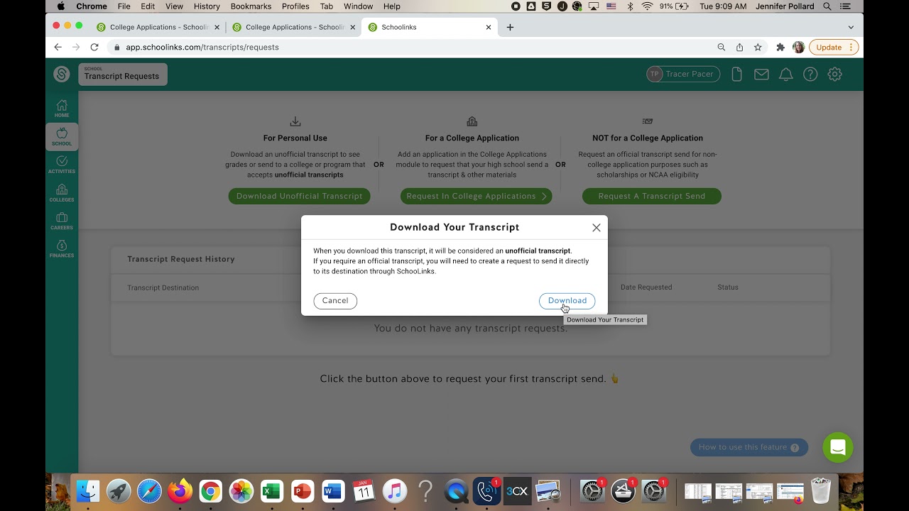How to View Your Unofficial Transcript in SchooLinks