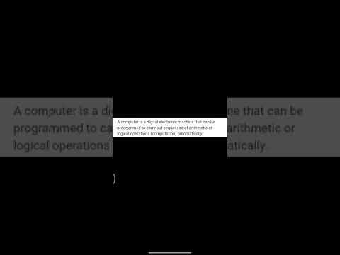 definition Of Computer applications in business || BC - 104