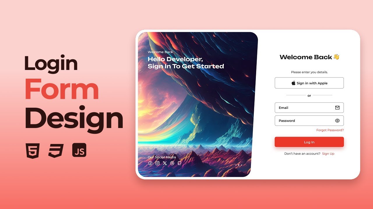 Responsive Login Form With Slider Images Using HTML CSS JavaScript