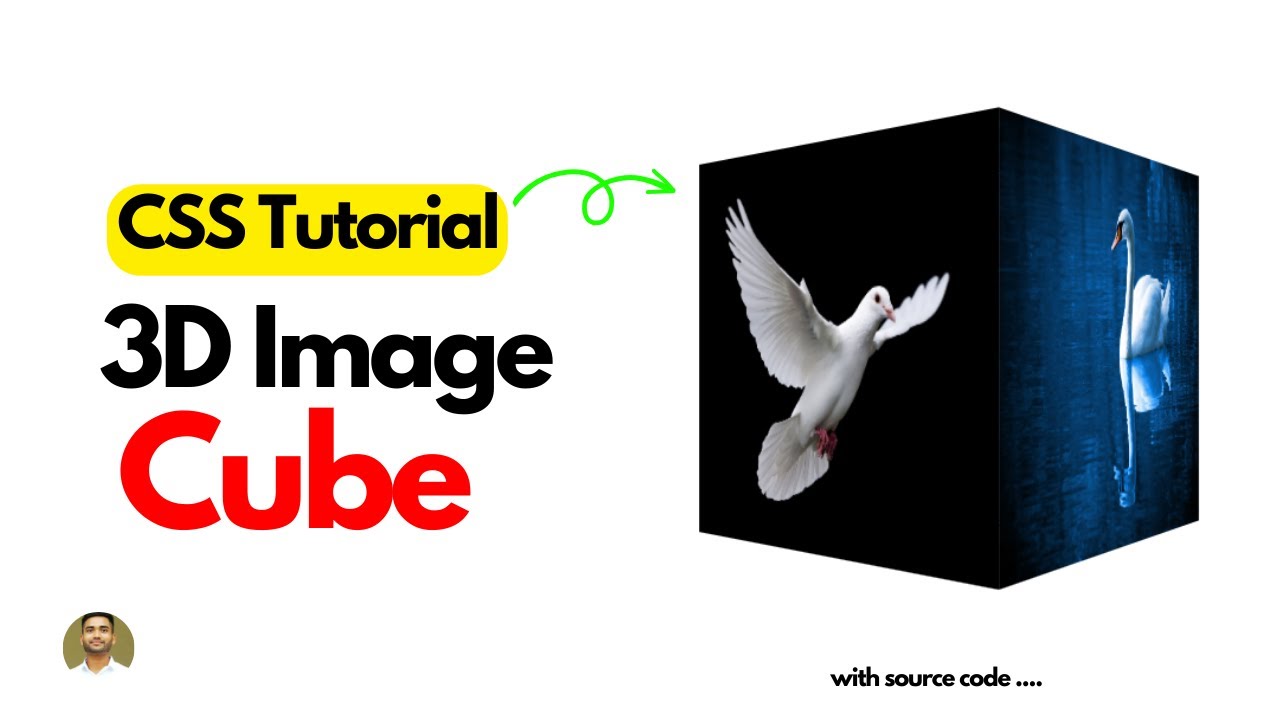 3D Animated Cube Using Html And CSS | 3D Rotating Image Cube Animation Tutorial | #html #css