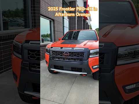 2025 Frontier PRO-4X in the new color Afterburn Orange #automobile #nissan #nissanfrontier #cherokee