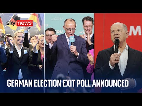 German election exit poll published as voting closes | Sky News coverage