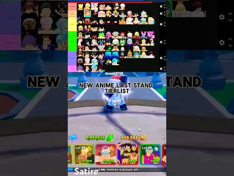 Anime Last Stand tierlist #satire #animelaststand #youtubeshorts #roblox #animetowerdefense