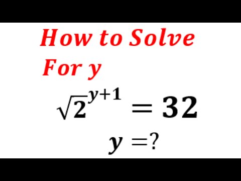 A Beautiful Olympiad Algebra Problem | Sqrt 2^y+1 = 32 | Solve for y