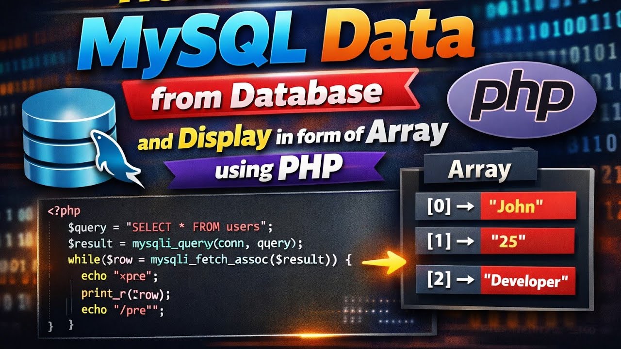 How to fetch data from database in from of array using PHP 