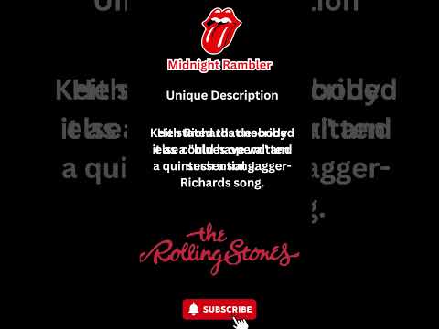 Midnight Rambler Unique Description #shorts #rollingstones #rocknroll