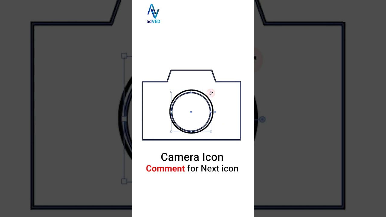 camera icon in illustrator 2023 #31 #trending #viral #tutorial #illustrator  #icon