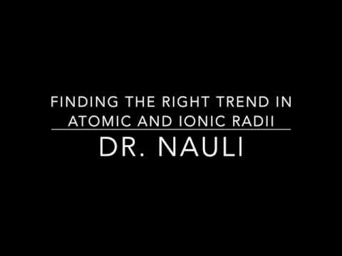 Chemistry Problem Solving: Trends in Atomic and Ionic Radii