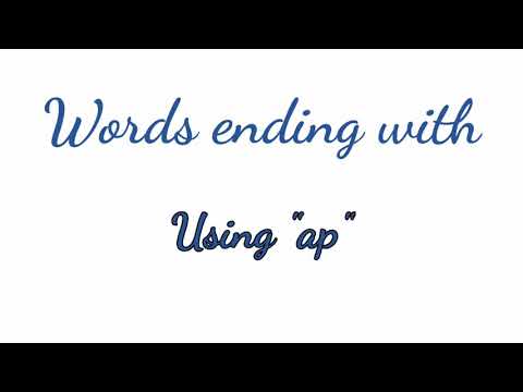 KG I- English - Words ending with "ap"