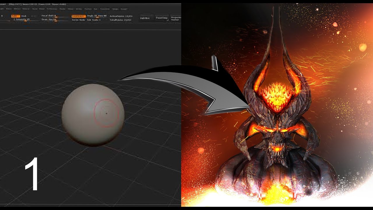 Zbrush Sculpt for Dante Devil Trigger || Devil May Cry 5 || Time Lapse || PART - 1