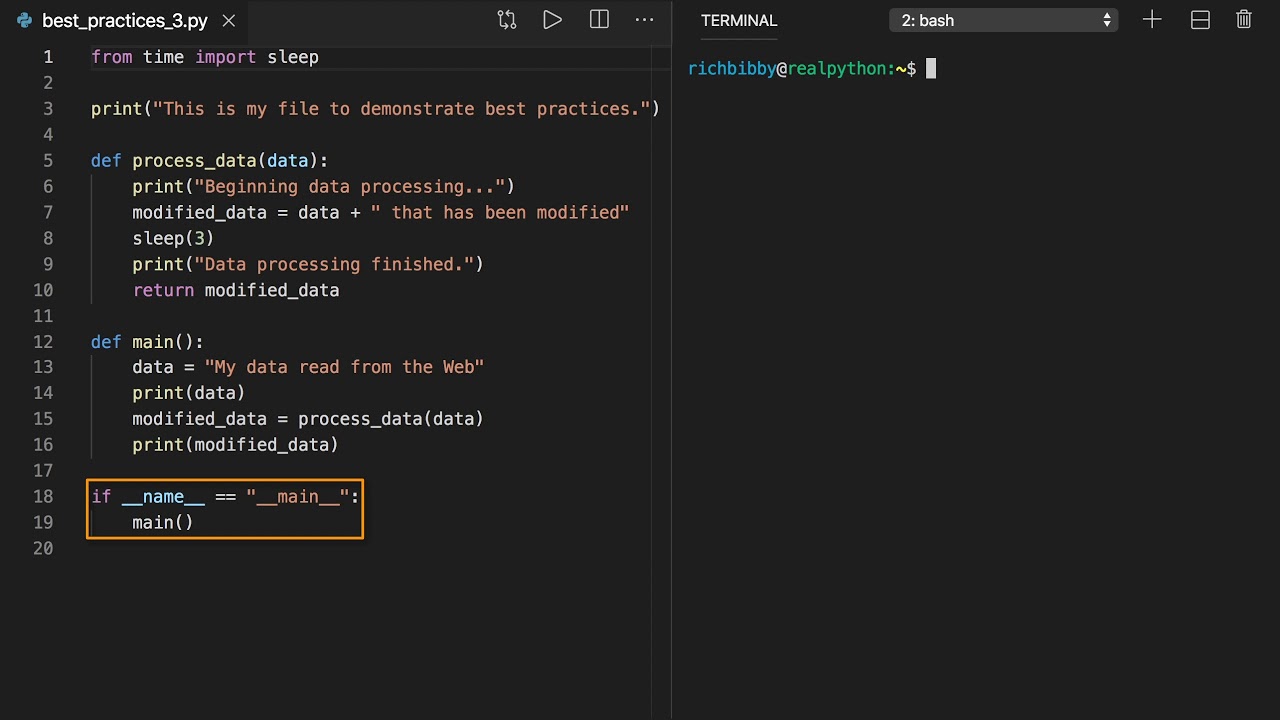 Best Practices for Python Main Functions
