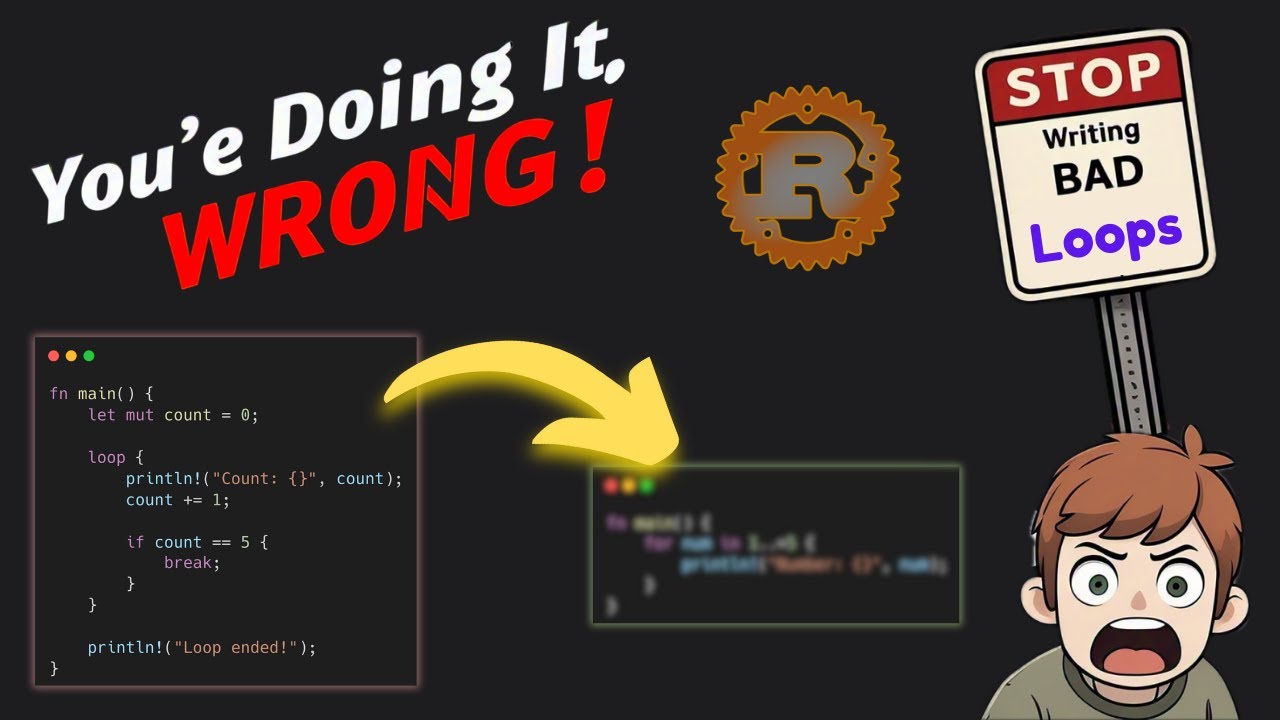 Master Loops in Rust – Stop Writing BAD Code! (loop, while, for, break, continue Explained)
