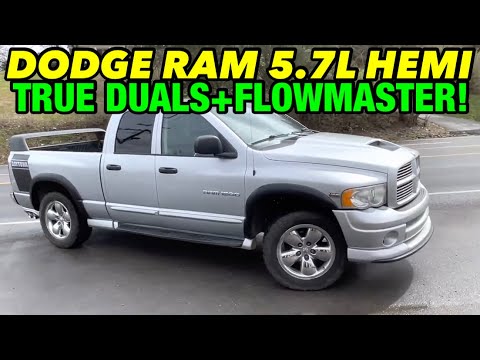 2005 Dodge Ram 1500 5.7L HEMI V8 TRUE DUAL EXHAUST w/ FLOWMASTER OUTLAWS!