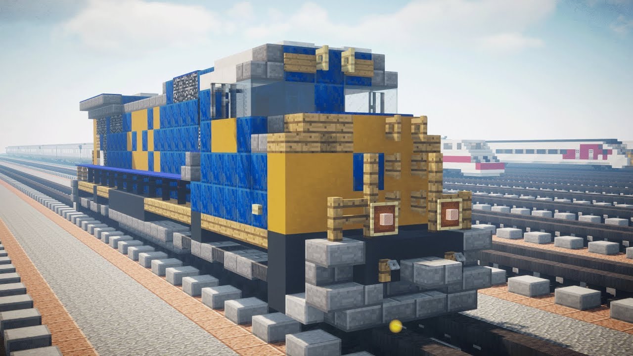 Minecraft CSX SD70MAC Diesel Locomotive Tutorial