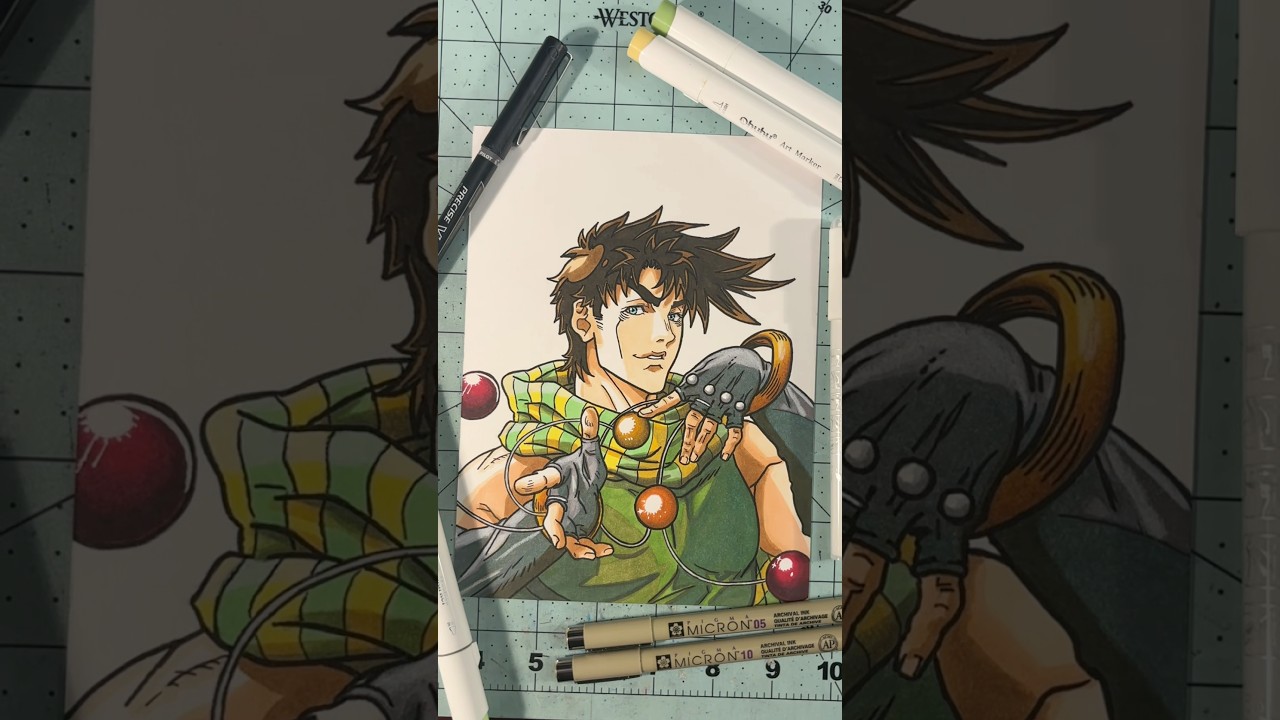 Drawing Joseph Joestar from Jojo’s Bizarre Adventure