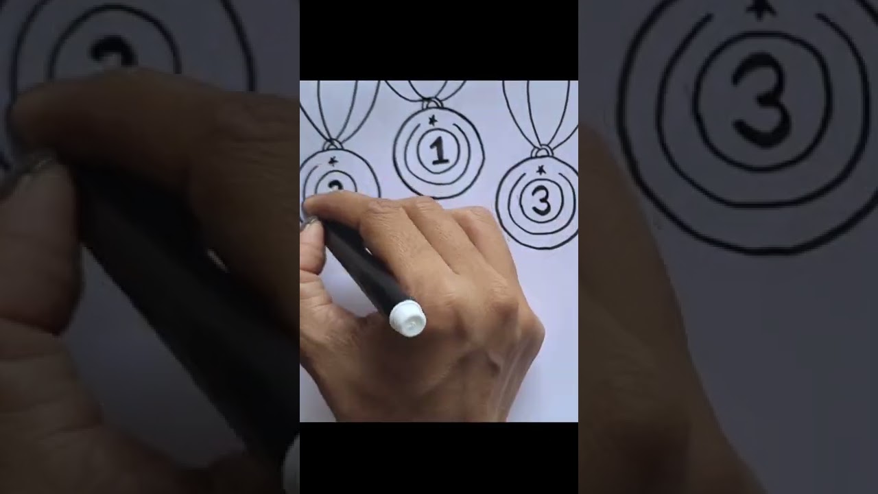 International Olympic Day Drawing Easy | How to draw Olympic Medals #olympics