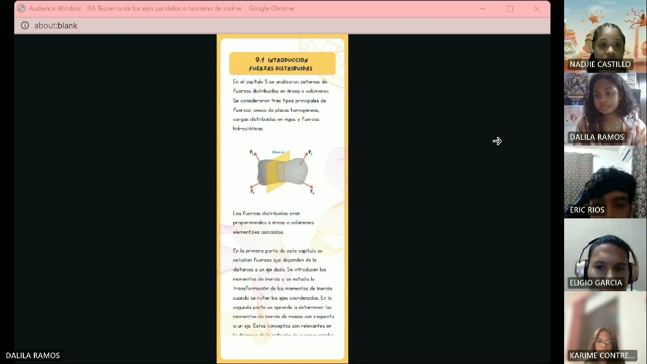 •Fuerzas distribuidas: Centroides y Centros de Gravedad •Fuerzas distribuidas: Momentos de Inercia