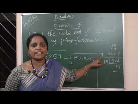 Samacheer kalvi 8th std - Exercise 1.5 (7) Cube root of 6859