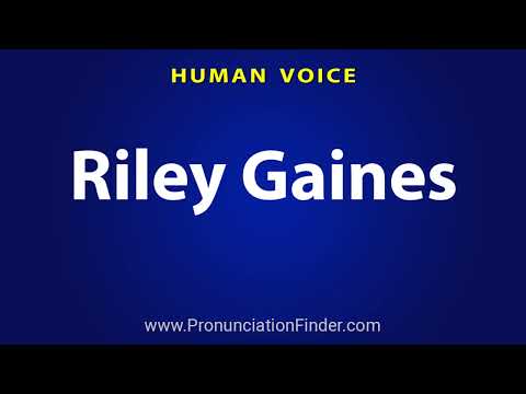 How To Pronounce Riley Gaines