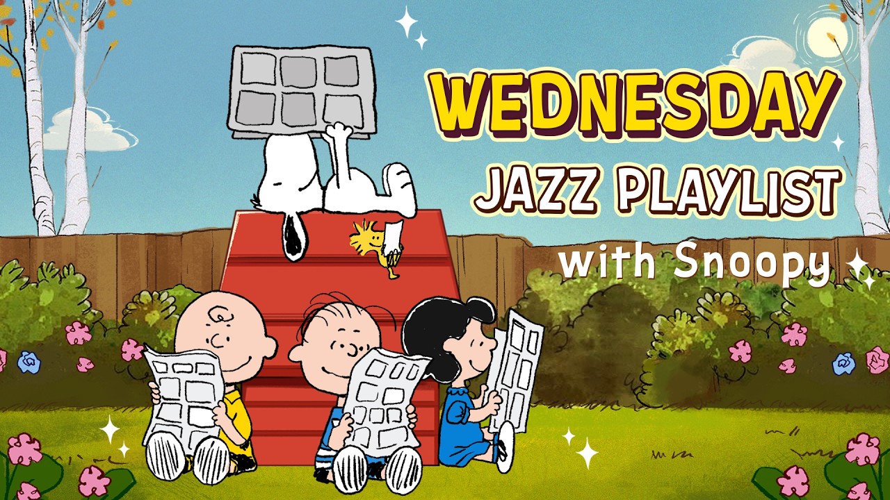 Slow Wednesday Morning with Snoopy ☀️☕🎧 | Relaxing Jazz Playlist to Start Your Day