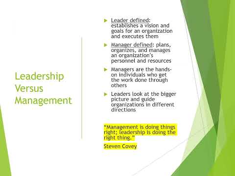 Leadership concept in nursing