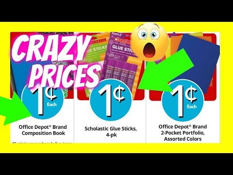 New! OfficeMax Penny Savings Shopping . ONE PENNY GLUE STICKS 0.01 School Haul 2017