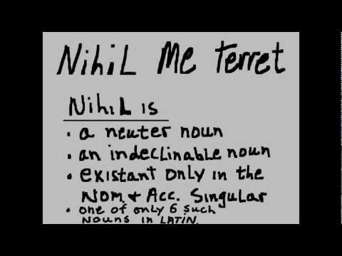 Nihil Me Terret Wheelocks Latin Chapter 1