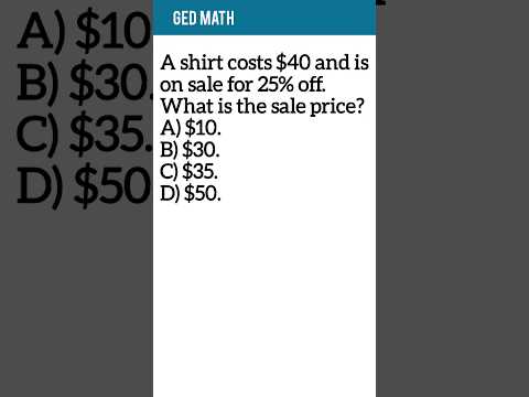 GED math practice question 2025 | GED math practice test 2025