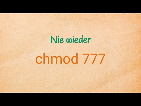 Nie wieder chmod 777