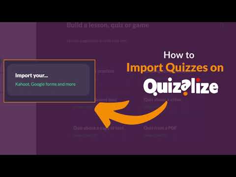 Import your quizzes into Quizalize!