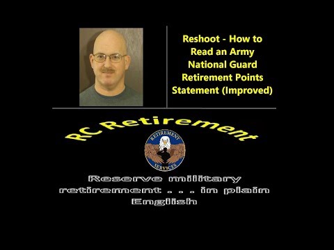 Episode 0095 - Reshoot - How to Read an Army National Guard Retirement Points Statement (Improved)