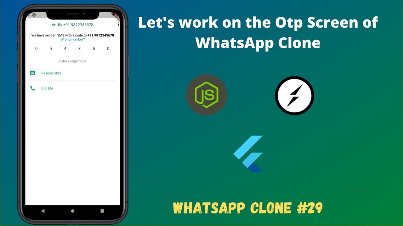 Flutter - Let's work on the OTP Screen of WhatsApp Clone ||  Speed Coding  || WhatsApp Clone #29