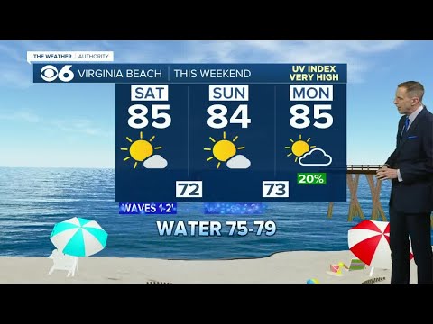 Virginia beach, mountains forecast for Labor Day weekend