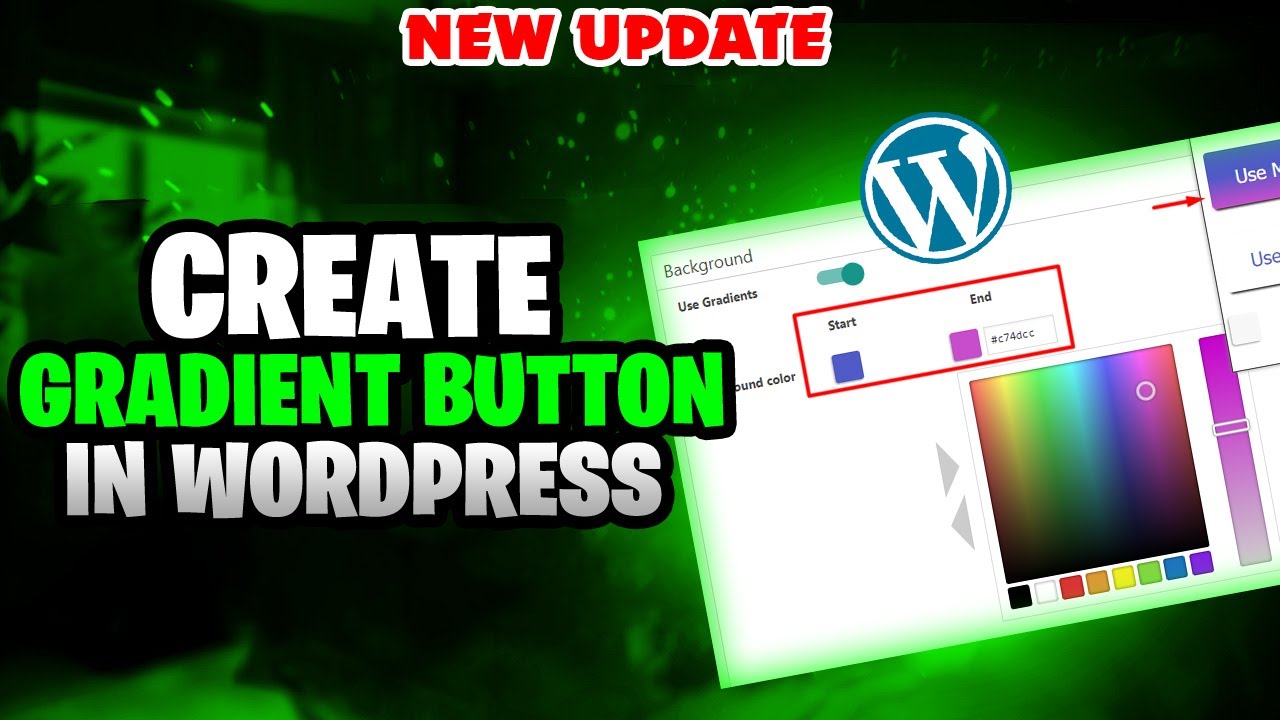 Gradient Button Elementor Tutorial | How to create gradient button in WordPress