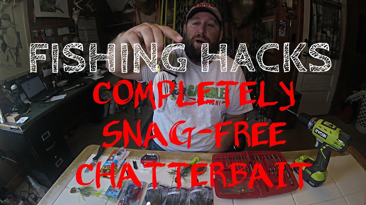 FISHING HACKS: SNAG FREE WEEDLESS CHATTERBAIT- WITH FISH CATCHES
