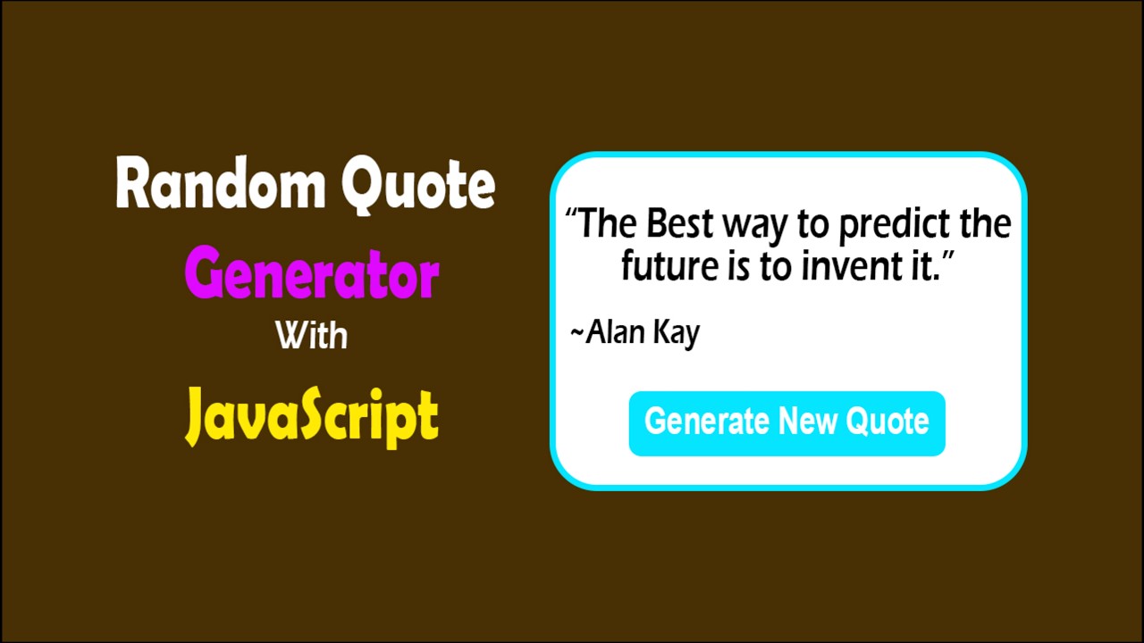 How To Make A Quote Generator Using HTML CSS JS | Interactive Web Application