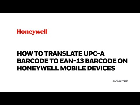How to Translate UPC-A Barcode to EAN-13 Barcodes on Honeywell Mobile Devices