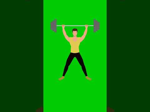 No copyright gym animation green screen| weight lifting green screen| muscle πͺ building animation
