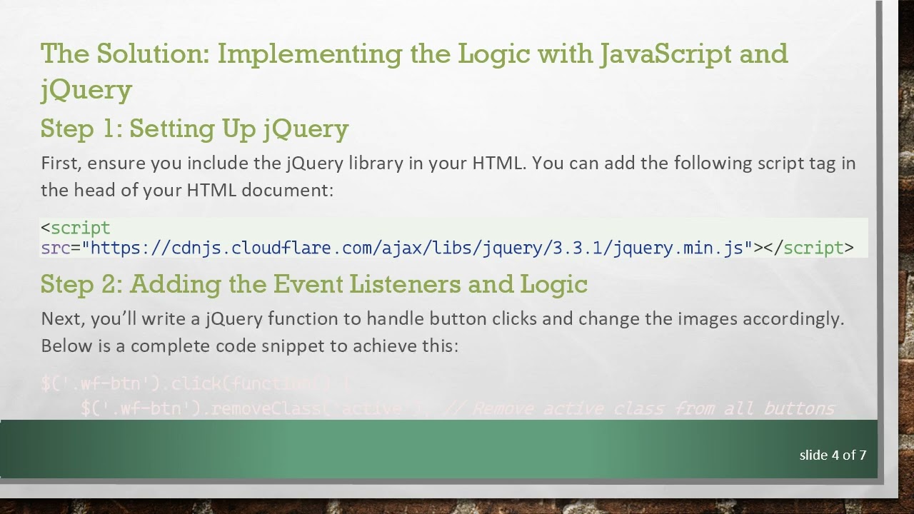 How to Dynamically Change Active Button Images in JavaScript and jQuery