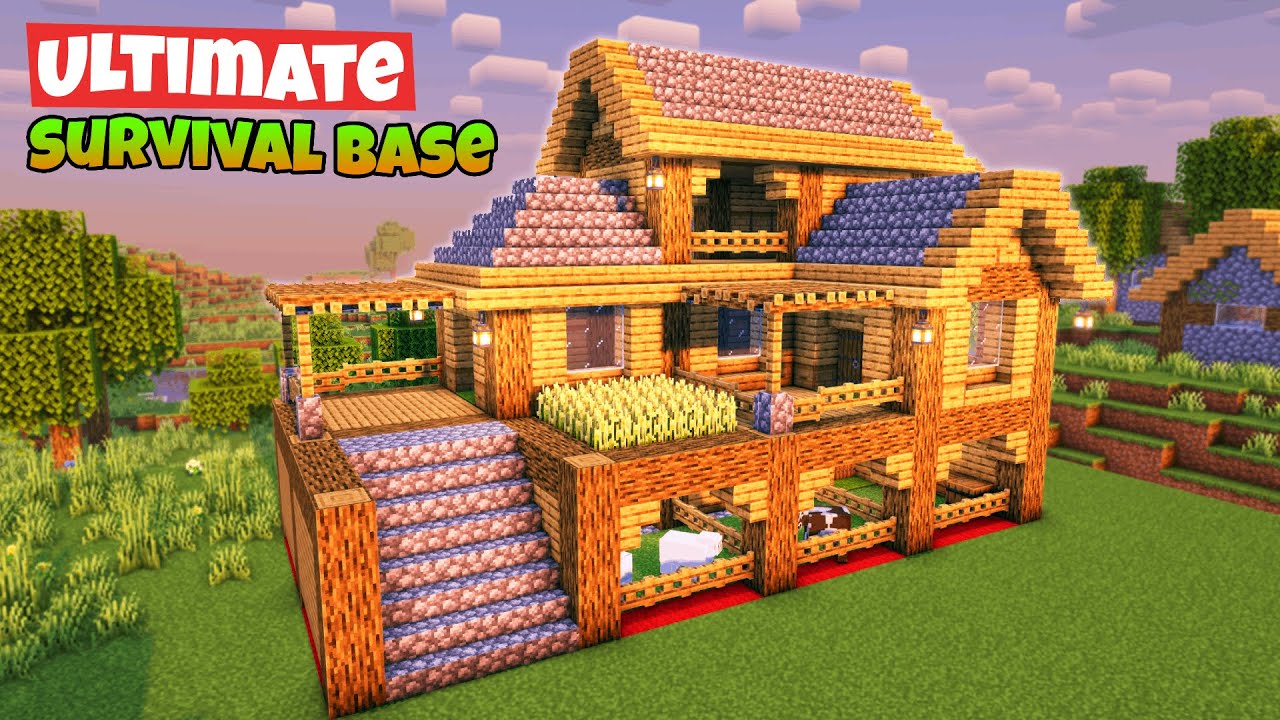 Minecraft Ultimate Survival Base Tutorial🛠️ - Minecraft Builders