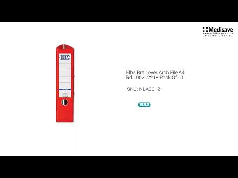 Elba Brd Lever Arch File A4 Rd 100202218 Pack Of 10 NLA3012