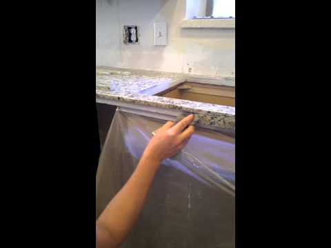 How to make your own granite tile countertop edge part 1