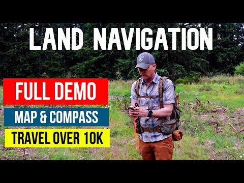 Land Navigation Demonstration on How to Use a Map and Compass
