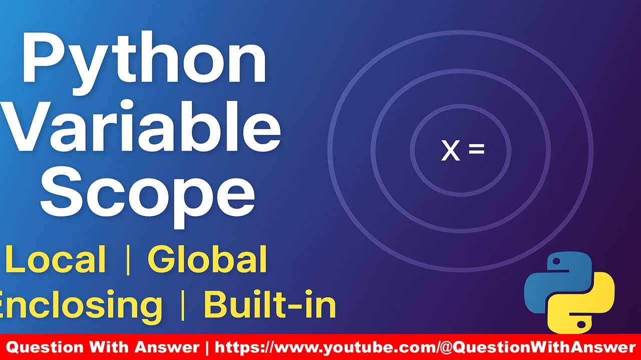 Python Variable Scope Explained | Local, Global, Enclosing & Built-in Scope Made Easy