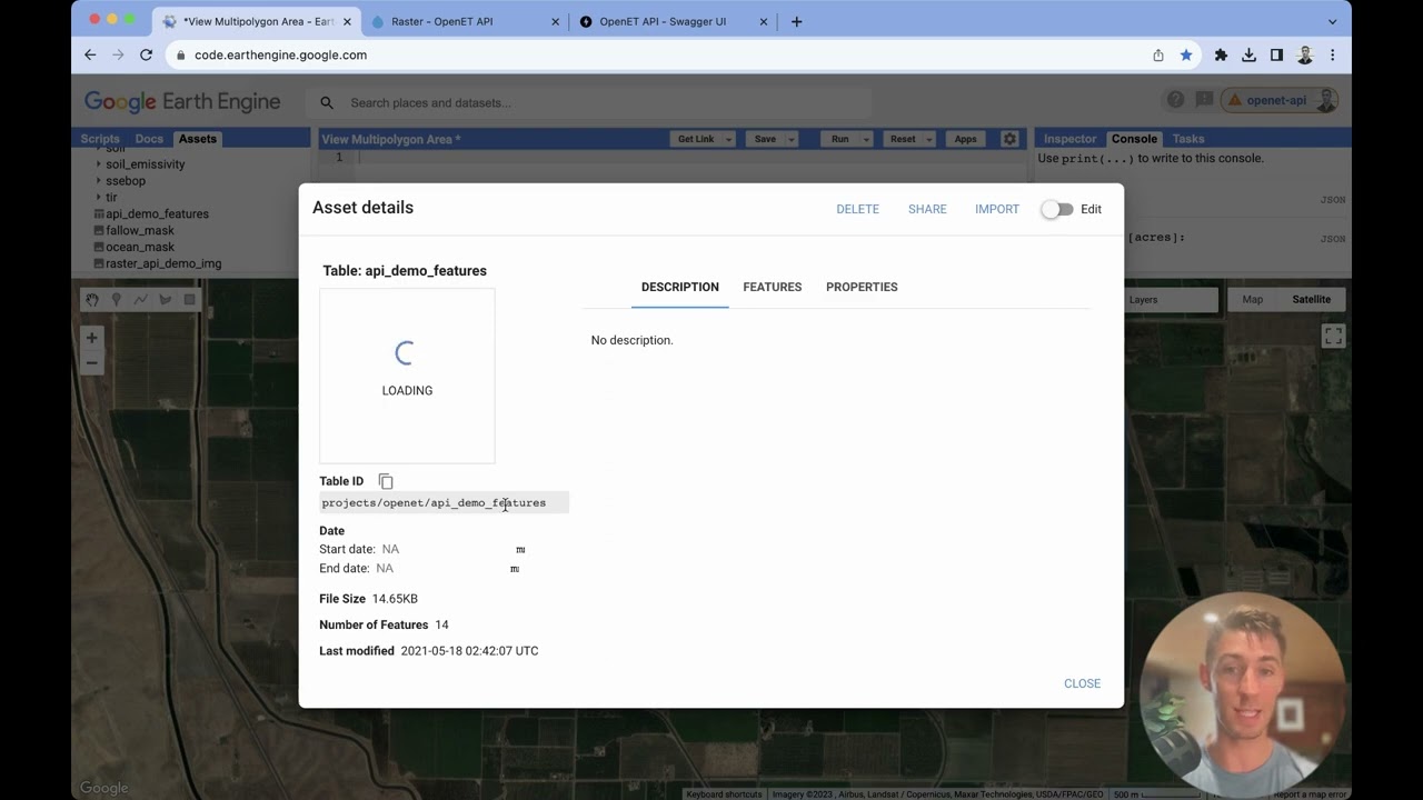 OpenET API Tutorial: Timeseries Multipolygon Endpoint