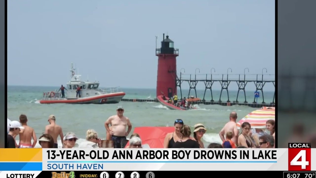 13-year-old boy drowns in Michigan Lake
