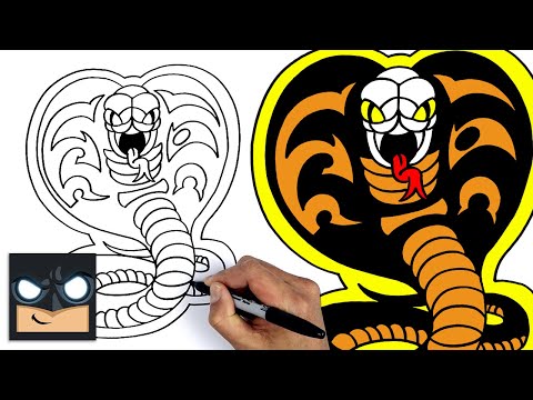 How To Draw Cobra Kai Logo | Cartooning Club