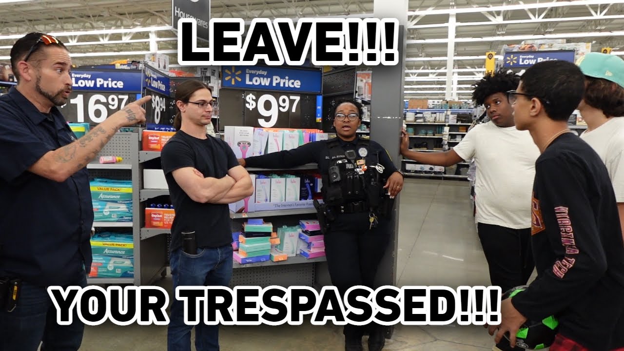 THEY TRESPASSED US FROM TARGET!!!