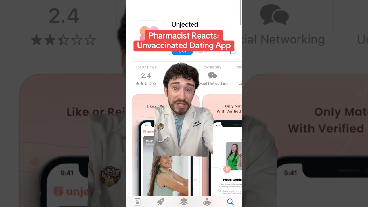 ⚠️ A DATING APP FOR ANTI VAXXERS?!? Pharmacist reacts #vaccine #vaccination
